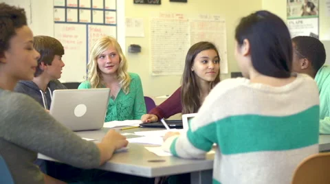 High School Students Collaborating On Pr... | Stock Video | Pond5