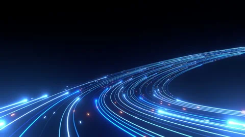 High Speed Light Streaks internet data l... | Stock Video | Pond5