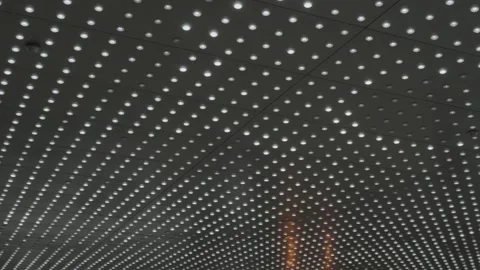High Tech Ceiling with Dancing LED Light... | Stock Video | Pond5