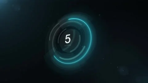 High-tech digital countdown timer on dar... | Stock Video | Pond5