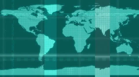 High Tech Futuristic Map Loop | Stock Video | Pond5