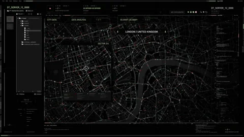 High tech police tracking program identi... | Stock Video | Pond5