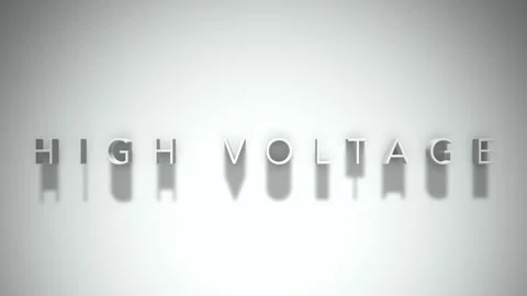 high voltage 3D title animation white te... | Stock Video | Pond5