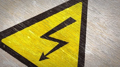 High Voltage Warning Sign. 4K | Stock Video | Pond5