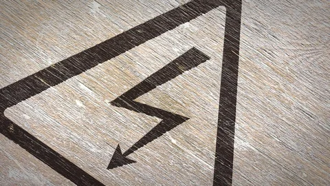 High Voltage Warning Sign. 4K | Stock Video | Pond5