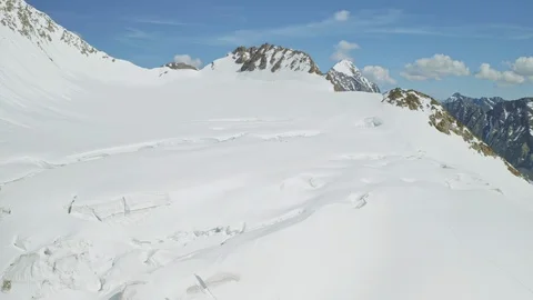 Highland landscape, huge frozen slope, s... | Stock Video | Pond5