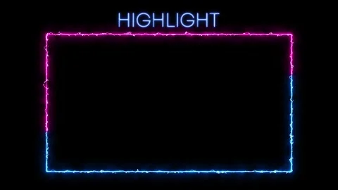 Highlight Video Neon glowing frame backg... | Stock Video | Pond5