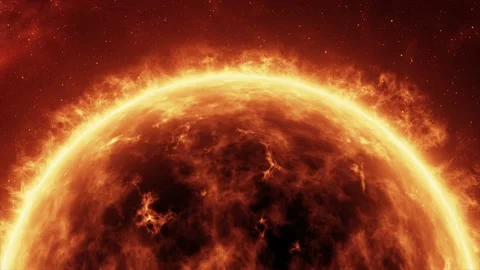 Highly detailed 3D VFX render of the Sun... | Stock Video | Pond5