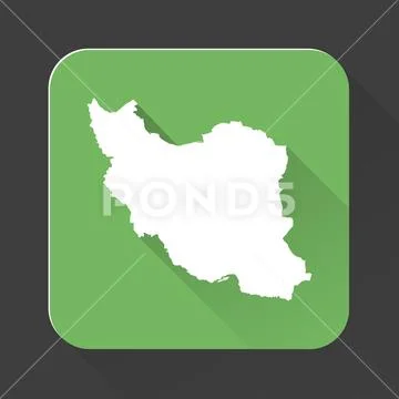 Highly detailed Iran map with borders isolated on background ...