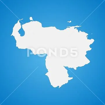 Highly detailed Venezuela map with borders isolated on background ...