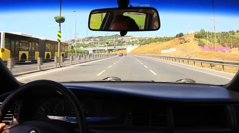 Car Driving Towards Camera Stock Video Footage | Royalty Free Car ...