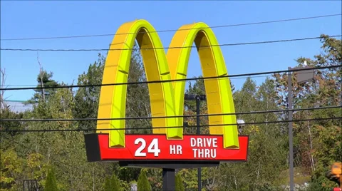 Highway McDonalds sign | Stock Video | Pond5