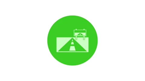 Highway road icon green color simple sha... | Stock Video | Pond5
