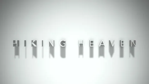 hiking heaven 3D title animation white t... | Stock Video | Pond5