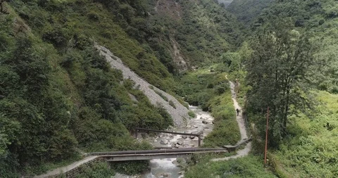 Himalayas showing Ganges river | Stock Video | Pond5