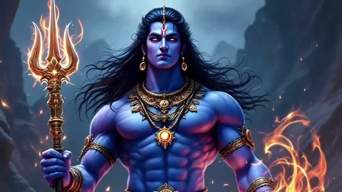 Hindu god Shiva, Colorful indian hindu G... | Stock Video | Pond5