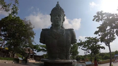 Hindu god Wisnu statue in Garuda Wisnu K... | Stock Video | Pond5