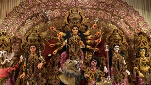 Hindu Goddess Maa Durga Puja, Durga Puja... | Stock Video | Pond5