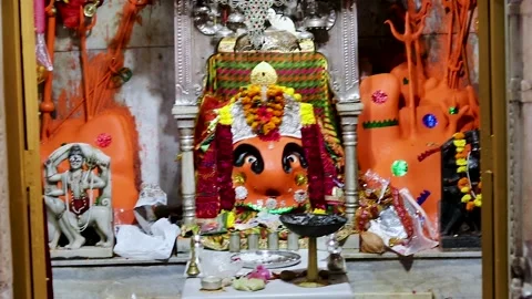 hindu goddess Shri Chamunda Mata statue ... | Stock Video | Pond5