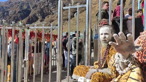 A Hindu Indian Sadhu Priest with white a... | Stock Video | Pond5