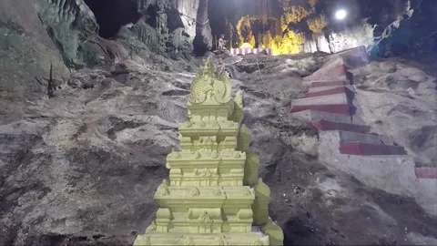 Hindu Shrine inside Main Temple cave, Ba... | Stock Video | Pond5