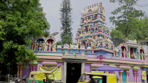 Hindu temple with a shikhara adorned wit... | Stock Video | Pond5