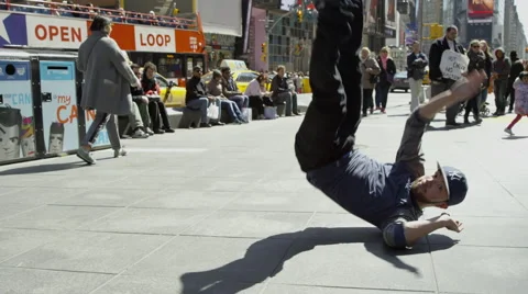 hip hop breakdancer difficult dance move... | Stock Video | Pond5