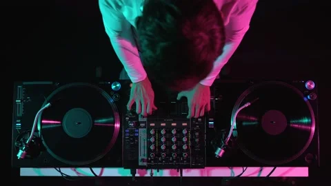 Hip hop dj plays set on party in nightcl... | Stock Video | Pond5