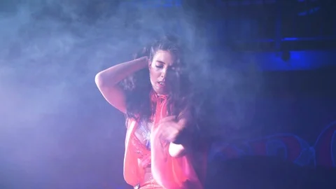 Hip shaking belly dancer on stage in a s... | Stock Video | Pond5