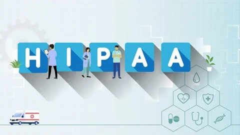 HIPAA Illustrated and Animated Text in 4... | Stock Video | Pond5