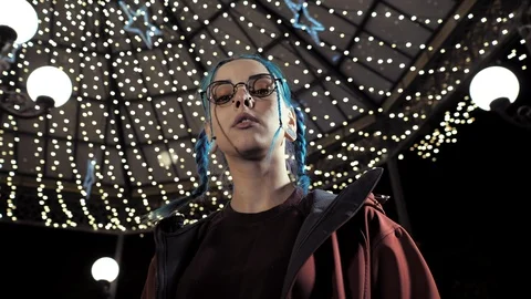 Night Blue Hair Stock Videos – Royalty-Free HD & 4K Videos | Pond5