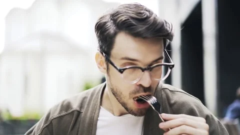 Guy Eating Meat Stock Videos – Royalty-Free HD & 4K Videos