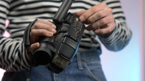 Hipster With a Vintage 80s 90s VHS Video... | Stock Video | Pond5