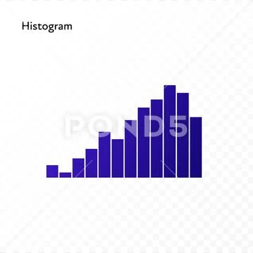 Histogram of column bar isolated on white to transparent background ...