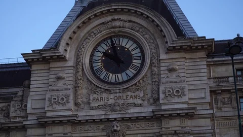 Historic clock on building facade. Musé... | Stock Video | Pond5