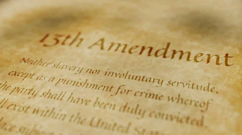 Historic Document 13th Amendment | Stock Video | Pond5