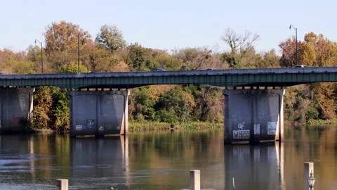 Historic Downtown Augusta blue sky fall ... | Stock Video | Pond5