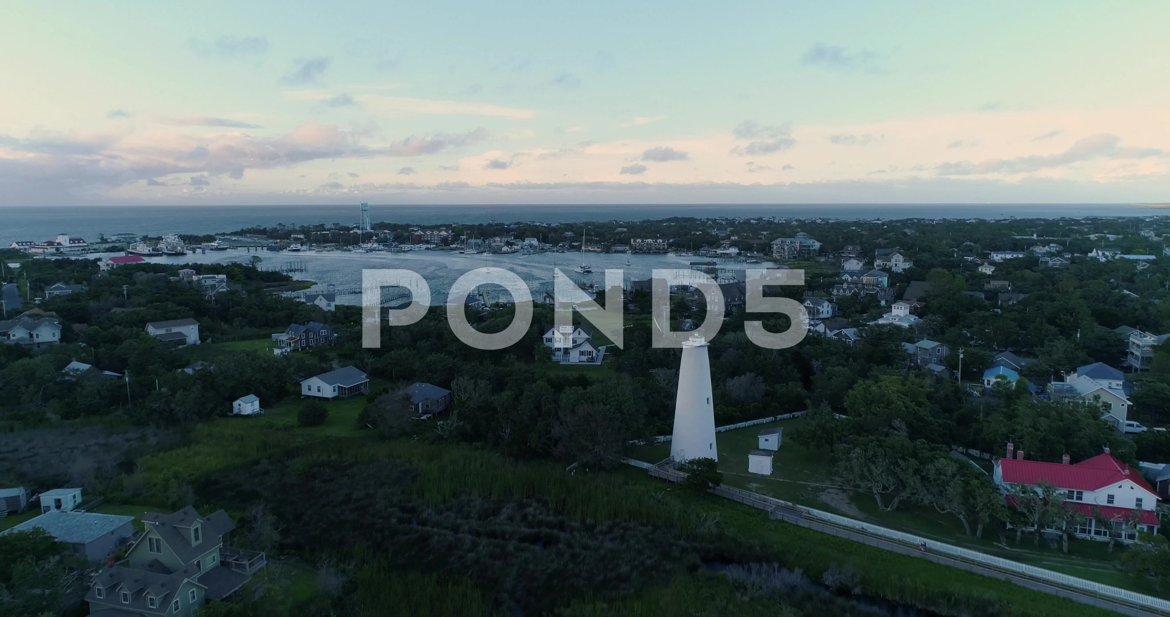 Ocracoke Aerial View Ocracoke Lighthouse, North Carolina At
