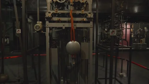 Historic pendulum clock on display Insid... | Stock Video | Pond5