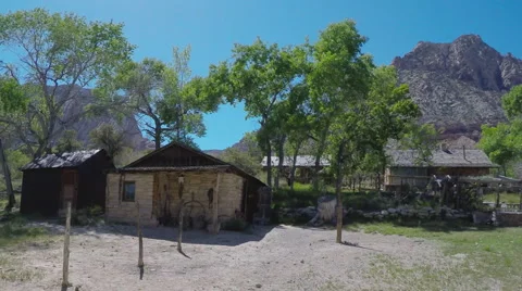 Historic Ranch House & Sheds- Spring Mou... | Stock Video | Pond5