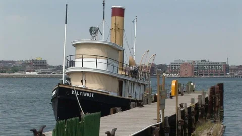 Historic restored Tug Baltimore | Stock Video | Pond5