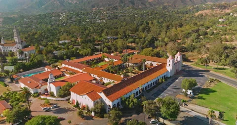 The historic Santa Barbara city. Aerial ... | Stock Video | Pond5
