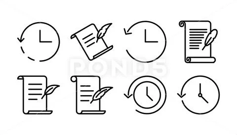 History icon vector. redo history icon Illustration #251692504