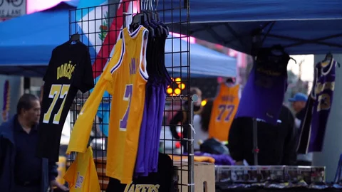 'History in the making': Laker fans exci... | Stock Video | Pond5