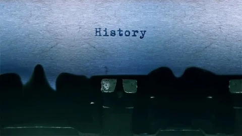 History Word Typing Centered on a Shee... | Stock Video | Pond5