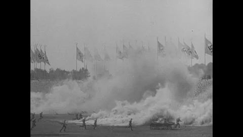 Hitler saluted by Nazi party members as ... | Stock Video | Pond5