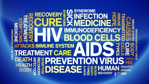 Hiv Aids animated word cloud,animation t... | Stock Video | Pond5