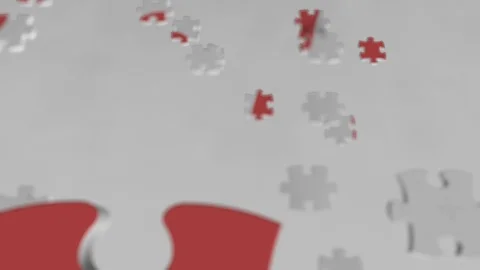 H&M logo being composed with puzzle piec... | Stock Video | Pond5