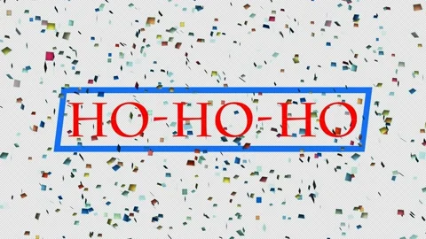 HO-HO-HO animated text on transparent ba... | Stock Video | Pond5