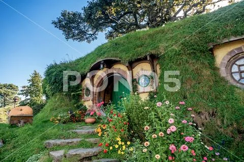 Hobbiton movie set created for filming The Lord of the Rings and The ...